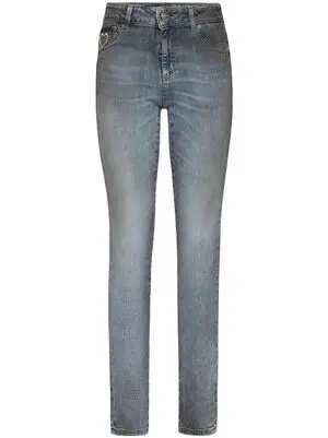 Philipp Plein Logo Appliqué Skinny Jeans