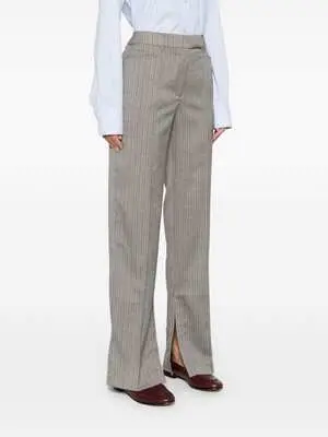 Remain Birger Christensen Herringbone Pattern Striped Trousers