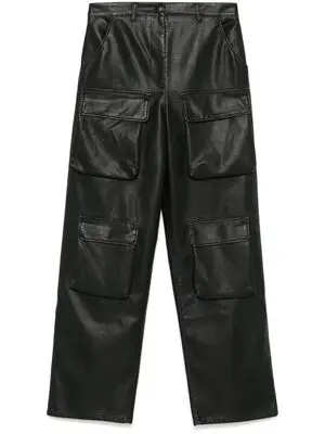MSGM Faux-leather Cargo Pants
