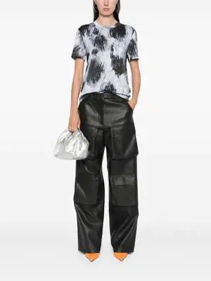 MSGM Faux-leather Cargo Pants