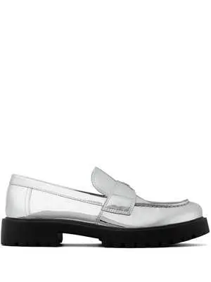 Tory Burch Classic Lug Loafers - Silver