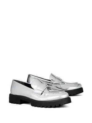 Tory Burch Classic Lug Loafers - Silver