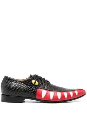 WALTER VAN BEIRENDONCK Crocodile Embossed Leather Shoes