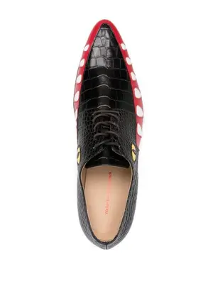 WALTER VAN BEIRENDONCK Crocodile Embossed Leather Shoes