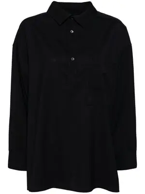 DARKPARK Button-up Wool Polo Top