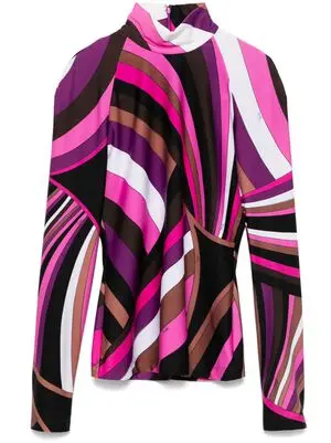 Emilio Pucci Iride-print Top - Black