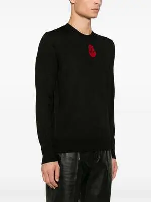 Alexander McQueen Inverted Skull-embroidered Sweater