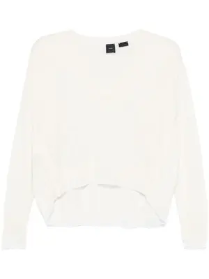 Pinko Contrasting-trim Sweater - White