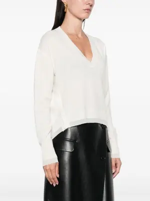 Pinko Contrasting-trim Sweater - White