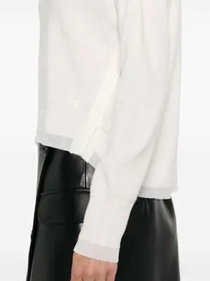 Pinko Contrasting-trim Sweater - White