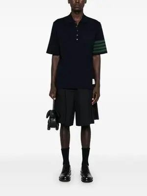 Thom Browne Piqué Polo Shirt - Blue
