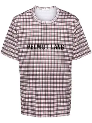 Helmut Lang Logo-print Checked T-shirt