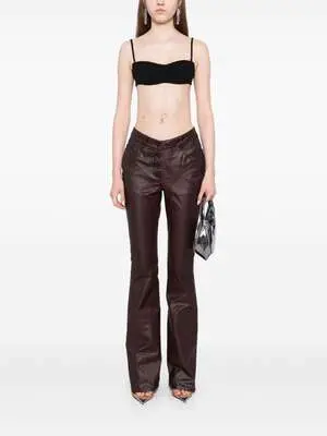 MUGLER Waxed Flared Jeans