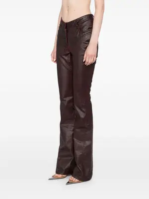 MUGLER Waxed Flared Jeans