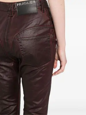 MUGLER Waxed Flared Jeans
