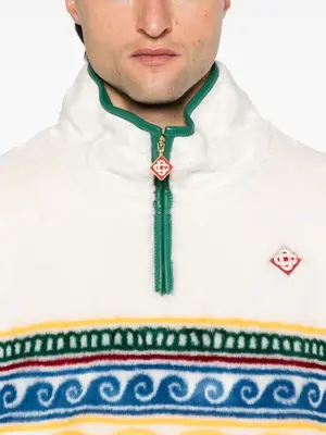 Casablanca Jacquard Faux-fur Sweater