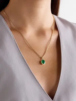 ANITA KO 18-karat Emerald And Diamond Necklace