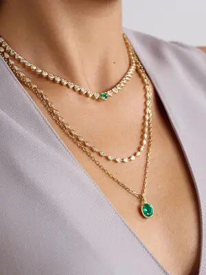 ANITA KO 18-karat Emerald And Diamond Necklace