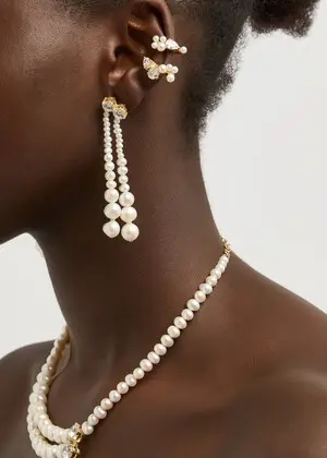 Completedworks Chasing Shadows Iii Embellished 14kt Vermeil Ear Cuff