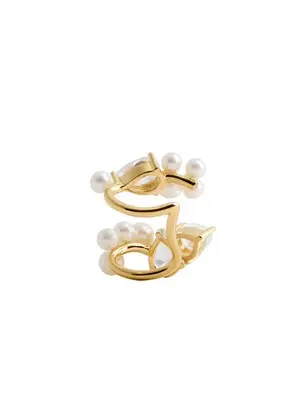 Completedworks Chasing Shadows Iii Embellished 14kt Vermeil Ear Cuff