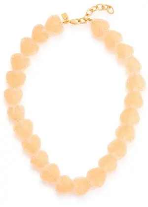 CRYSTAL HAZE Jelly Heart 18kt Gold-plated Necklace - Orange