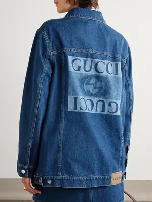 Gucci Oversized Printed Denim Jacket
