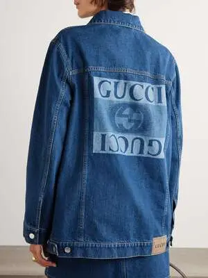 Gucci Oversized Printed Denim Jacket