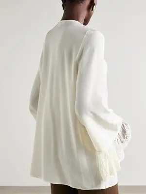 Chloé Lace Trimmed Blouse