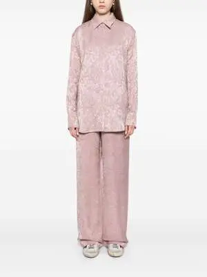 GOLDEN GOOSE Floral-embroidered Trousers