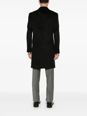 BOSS Virgin Wool-cashmere Felted Coat - Black