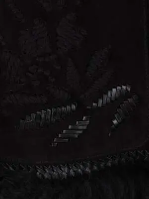 Ermanno Scervino Embroidered Shearling Coat