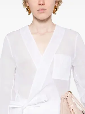 Fabiana Filippi V-neck Muslin Wrap Jacket