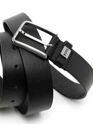 BOSS Leather Logo Keeper Belt