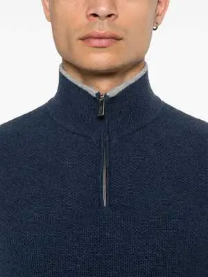 Fedeli Cashmere Pullover - Blue