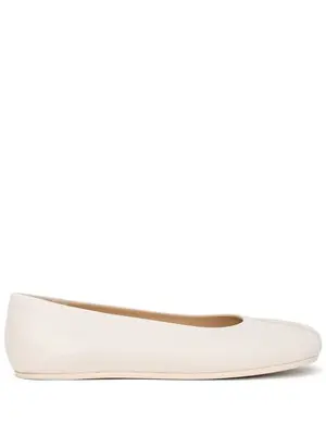 MAISON MARGIELA Stitch-out Leather Ballerinas - Neutrals