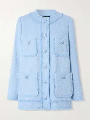 Dolce & Gabbana Wool-blend Tweed Jacket - Blue