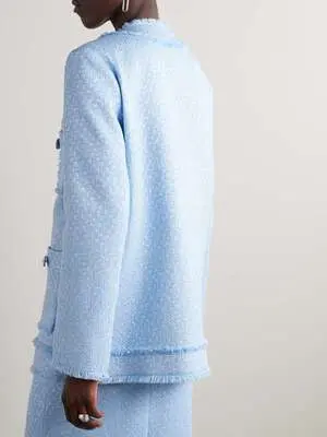 Dolce & Gabbana Wool-blend Tweed Jacket - Blue