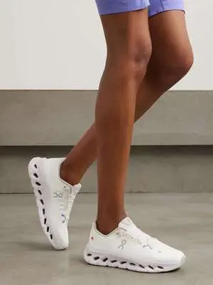 On Cloudtilt Stretch Recycled-knit Sneakers - White