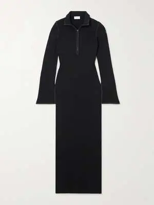 Moncler Ribbed-knit Midi Dress
