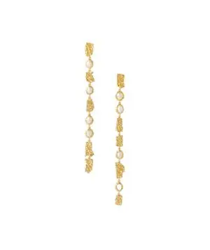 Pacharee Moss Deco -plated Pearl Earrings