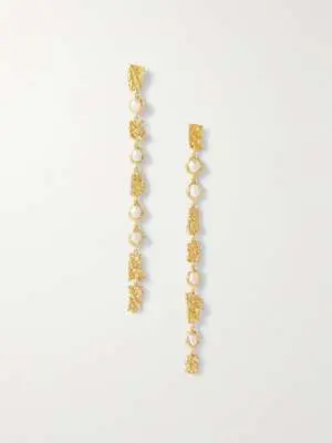 Pacharee Moss Deco -plated Pearl Earrings