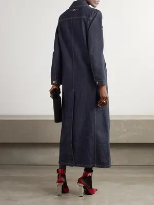 Versace Paneled Denim Coat