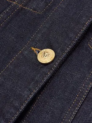 Versace Paneled Denim Coat