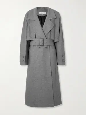 JW Anderson Double-breasted Crepe Trench Coat