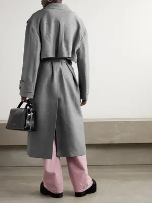 JW Anderson Double-breasted Crepe Trench Coat