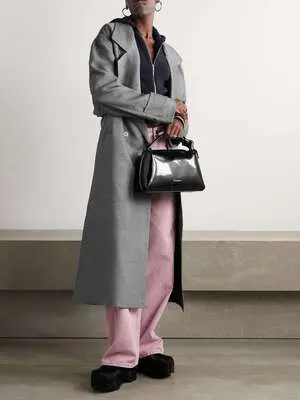 JW Anderson Double-breasted Crepe Trench Coat