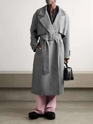 JW Anderson Double-breasted Crepe Trench Coat