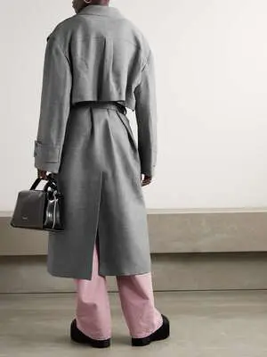 JW Anderson Double-breasted Crepe Trench Coat