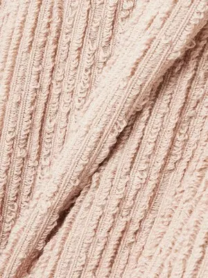 Acne Studios Frayed Ribbed Bouclé Mini Dress - Neutrals