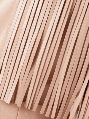 Chloé Belted Fringed Leather Jacket